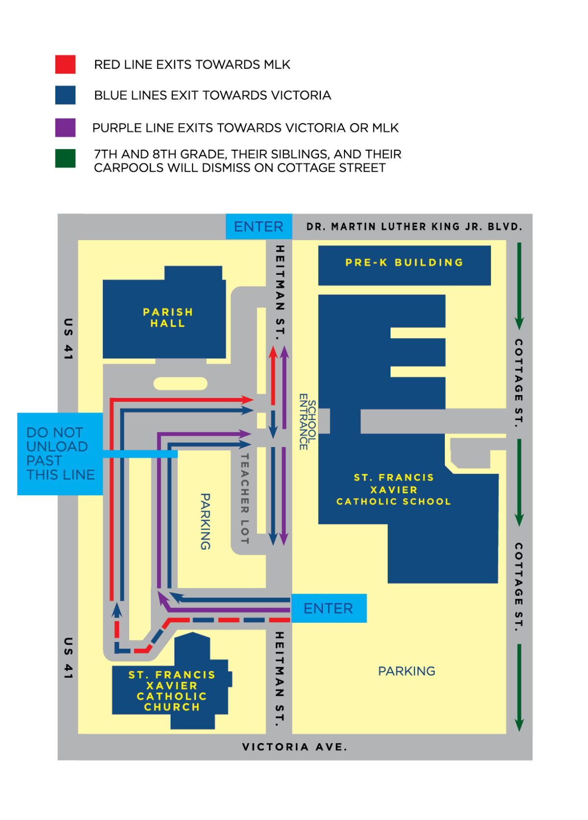 Carline & Maps | St. Francis Xavier Catholic School